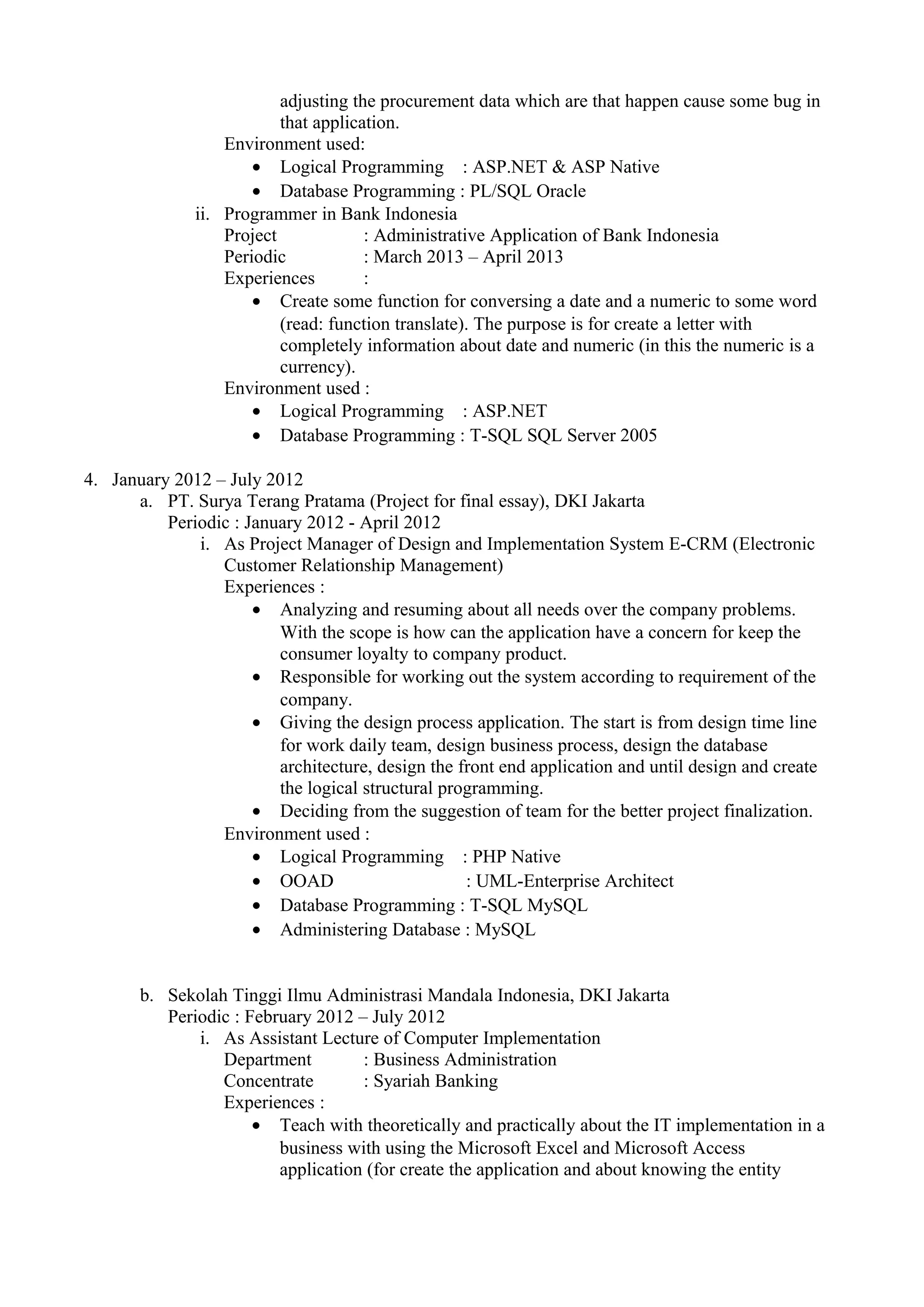 CV - Luthfi Mohamad Latief | PDF