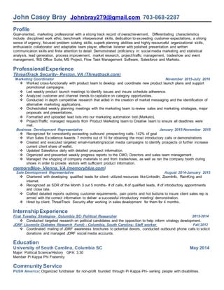 John Bray Resume 2016 | DOCX