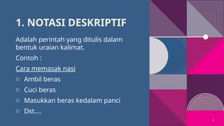 7 BAB 1 Notasi algoritma Informatika kelas 7 | PPTX