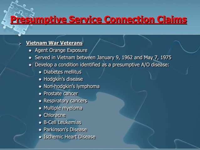 Presumptive Conditions 6-18-2014 | PPT