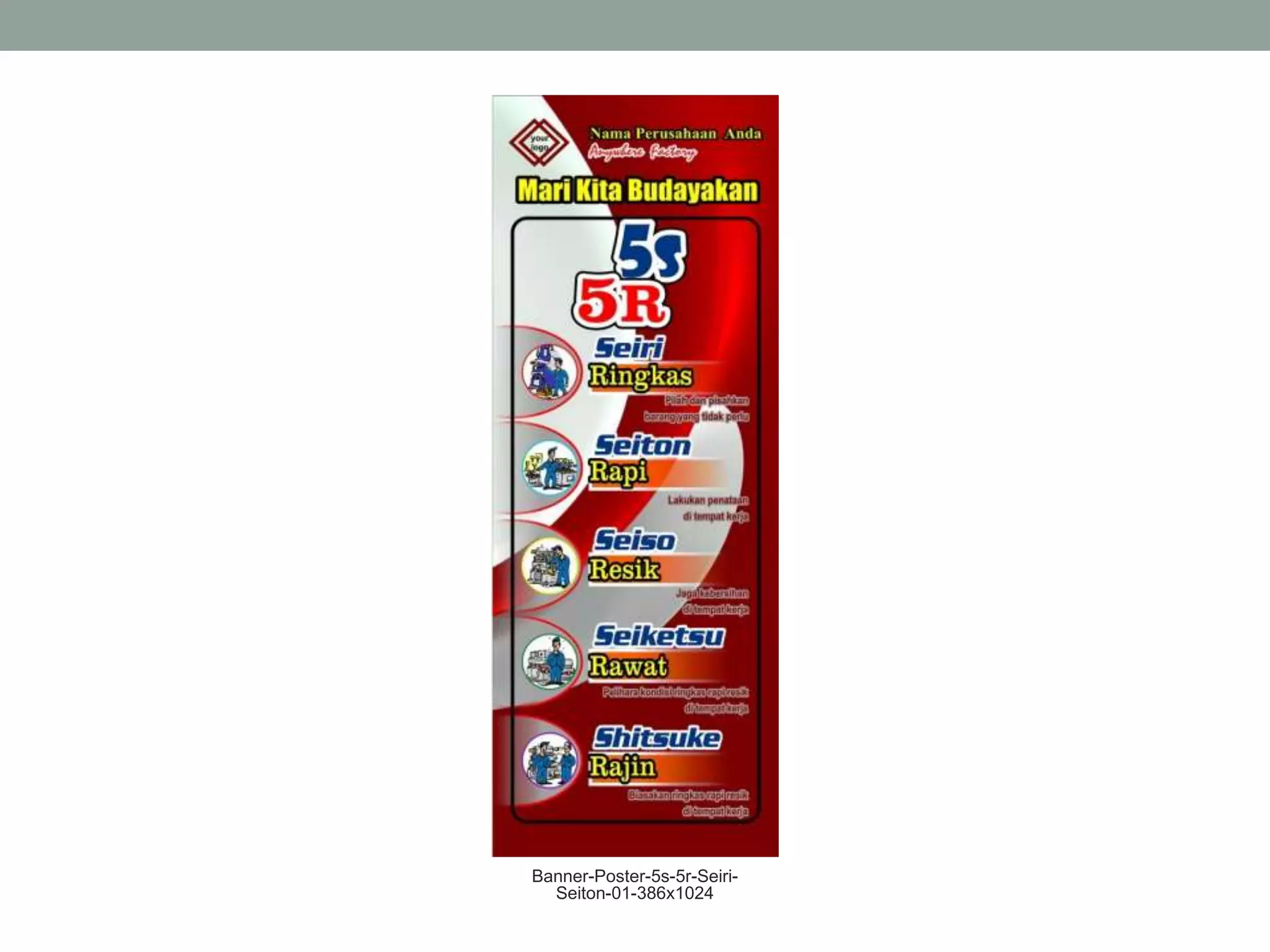 7 banner poster 5s 5r seiri seiton seiso seiketsu shitsuke | PPTX