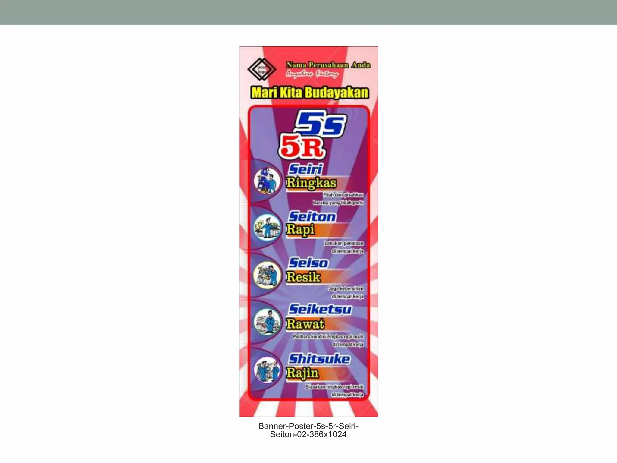 7 banner poster 5s 5r seiri seiton seiso seiketsu shitsuke | PPTX