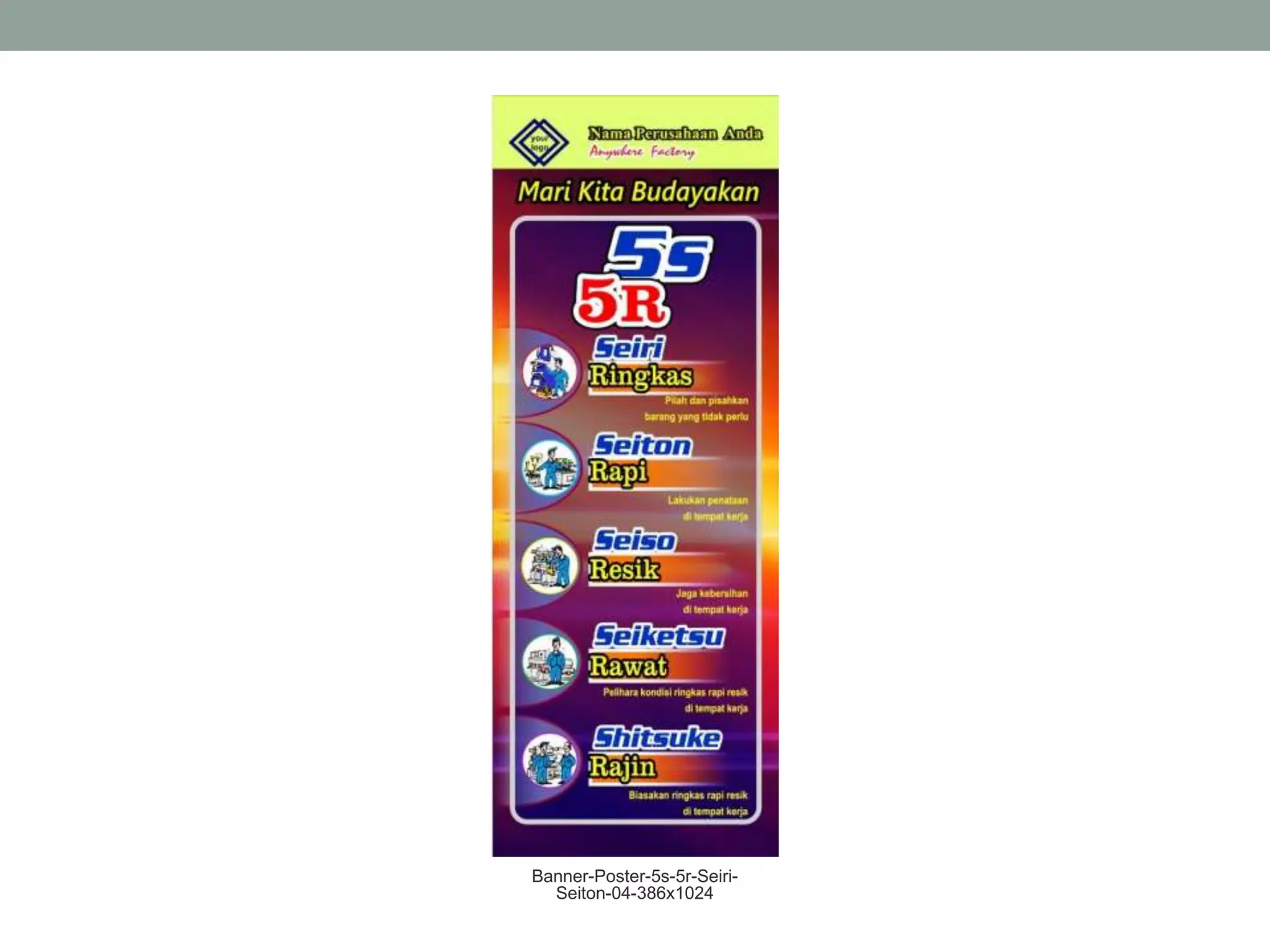 7 banner poster 5s 5r seiri seiton seiso seiketsu shitsuke | PPTX