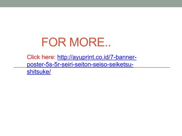7 banner poster 5s 5r seiri seiton seiso seiketsu shitsuke | PPTX