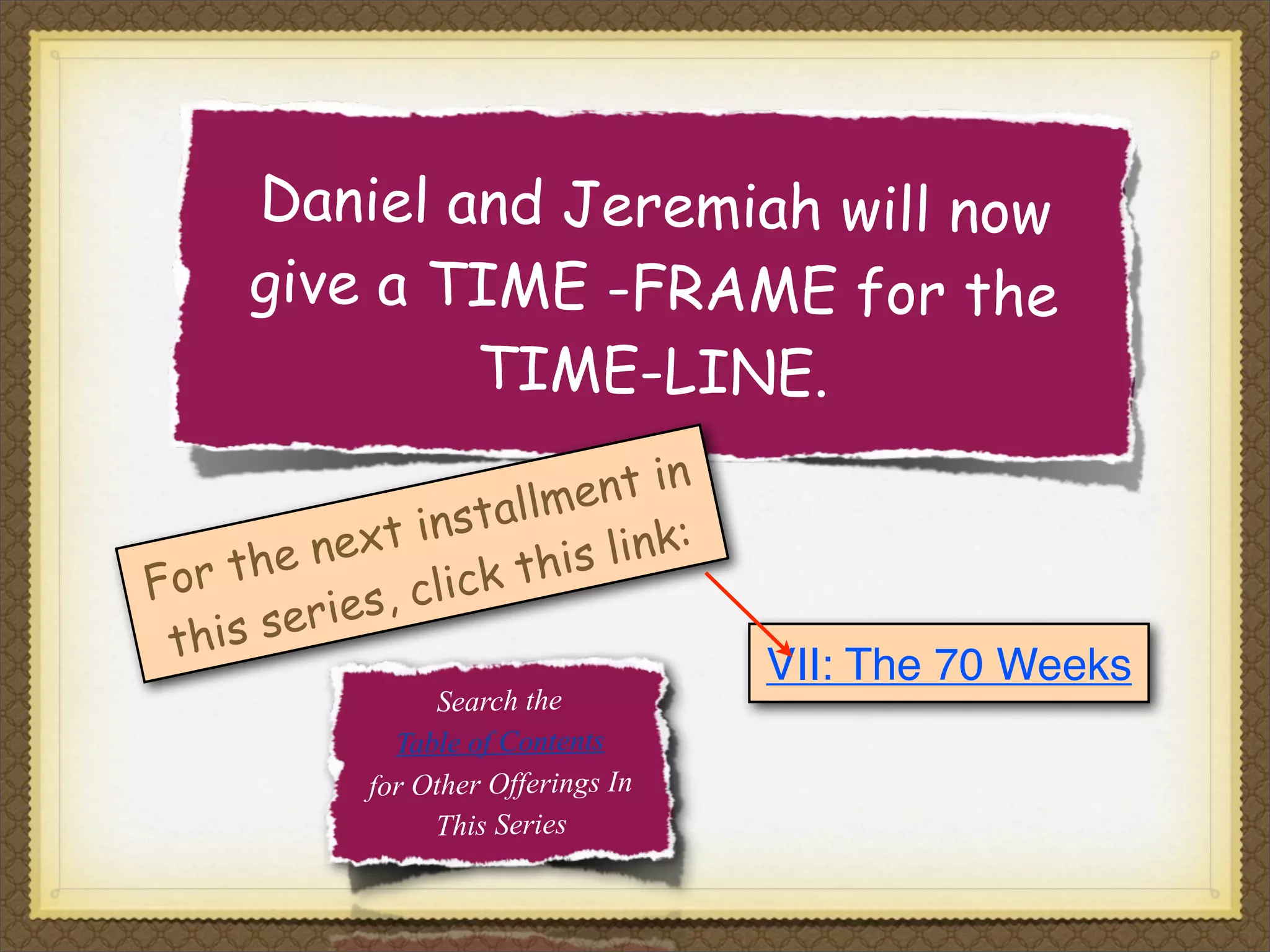 VII Covenant and Timeline | PDF | Christianity | Religion & Spirituality