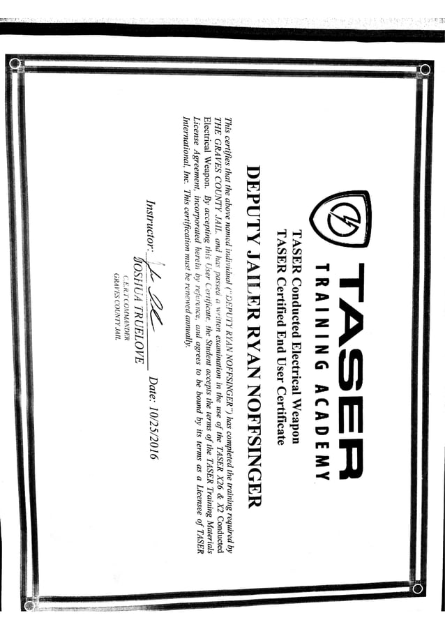 Taser Certification | PDF