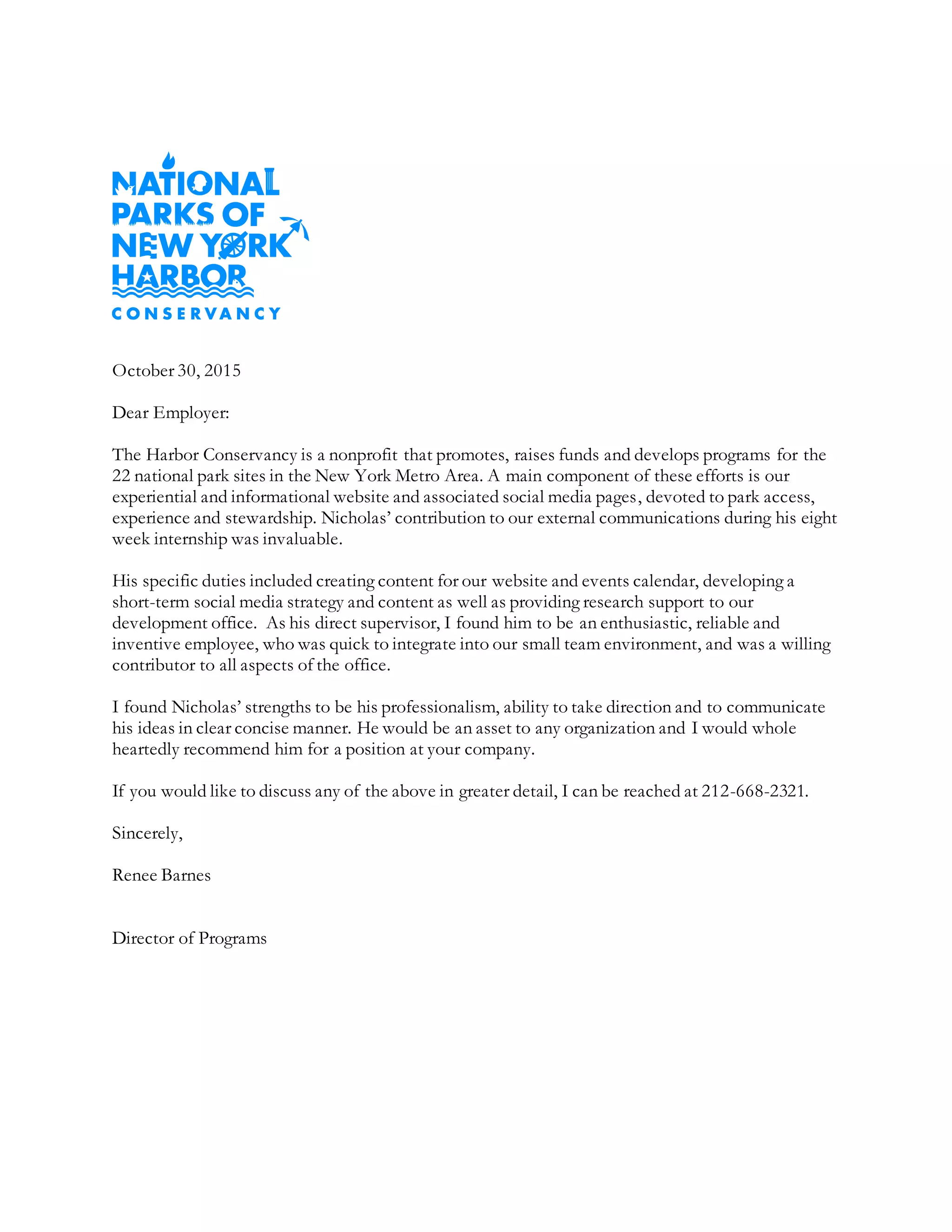 Letter of Recommendation | DOCX