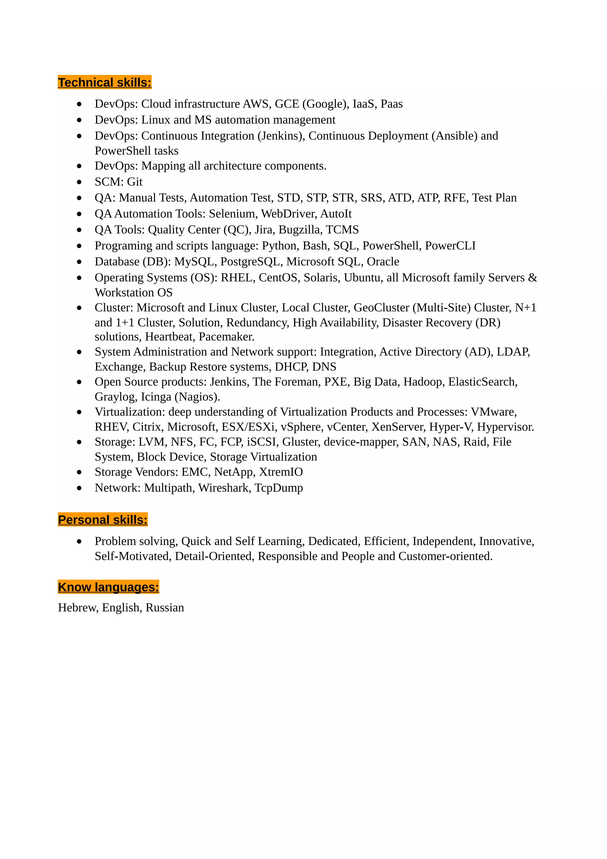 CV - Vladimir Vyazmin - DevOps -2017 | DOC