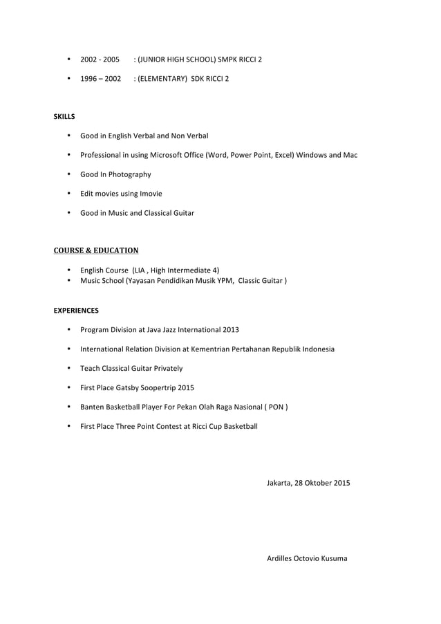 CURRICULUM VITAE VIO | PDF