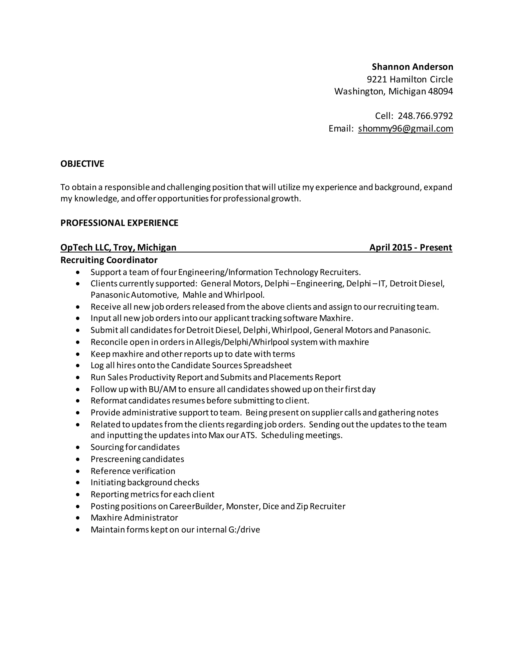 Shannon Anderson Resume | DOCX