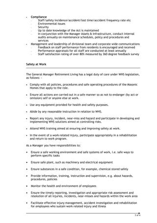 General Manager Retirement Living PD_RL0100 | PDF