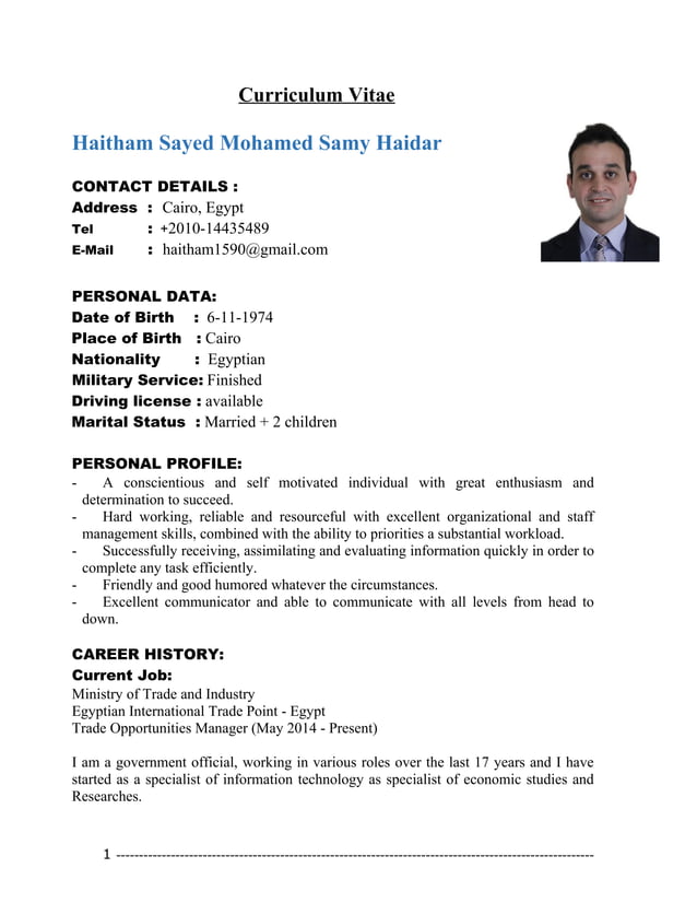 Haitham CV | PDF