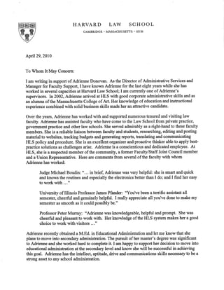 Harvard Law Acceptance Letter