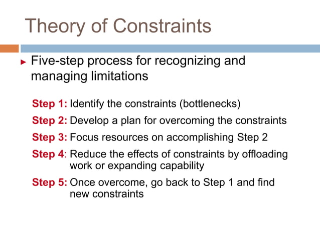 Constraint Management, operations management.ppt