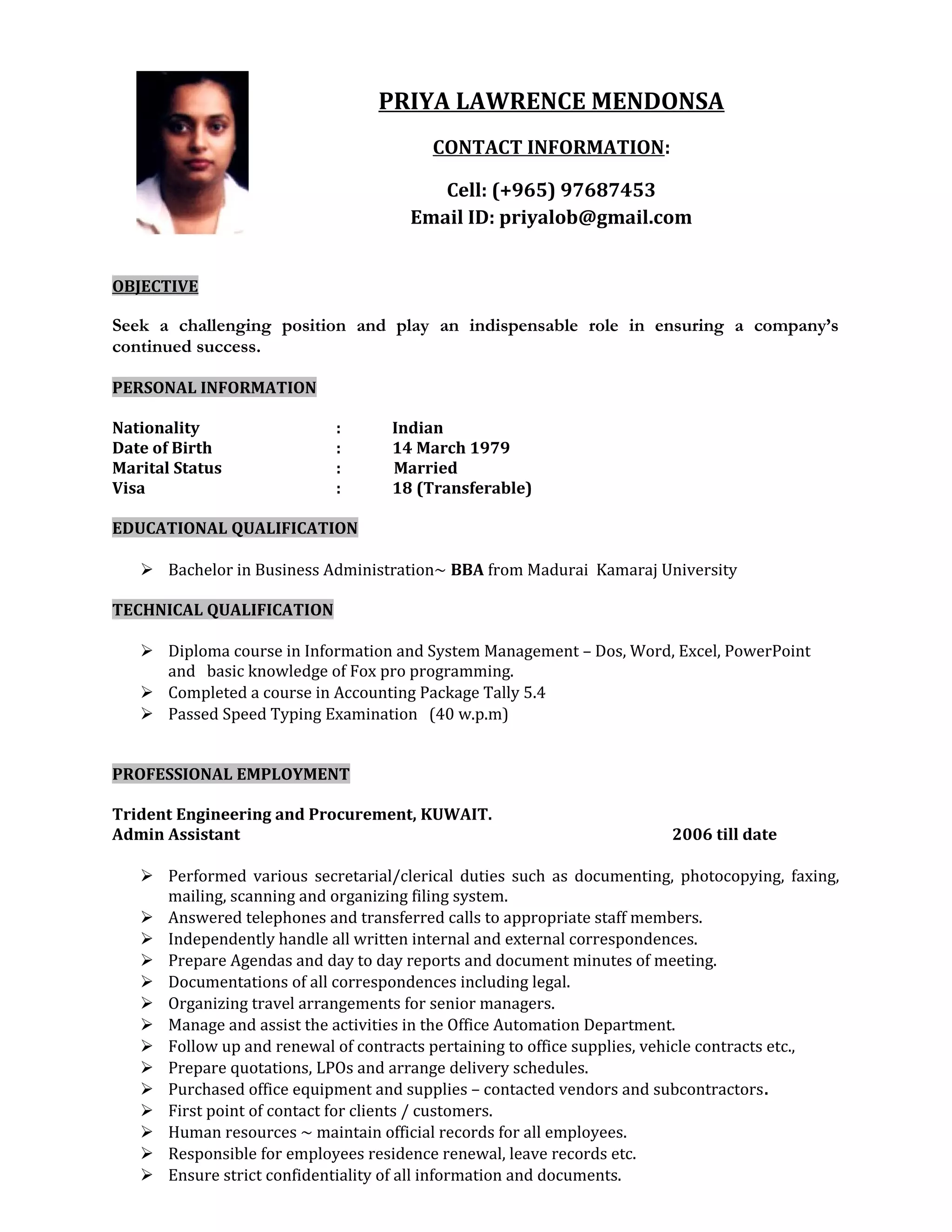 Priya Resume (3) | DOC