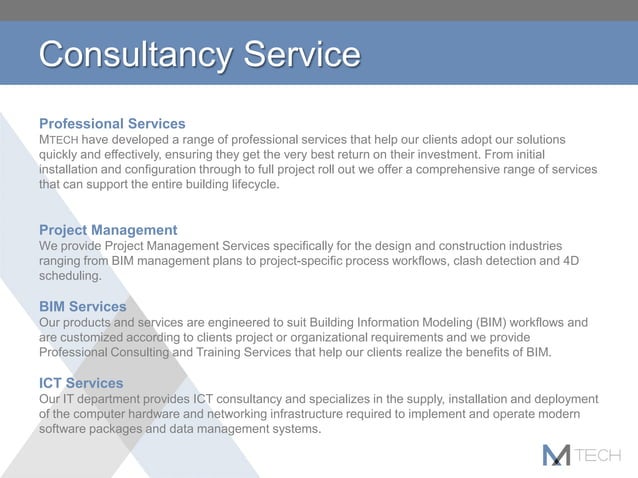 MTECH Company Profile | PPT