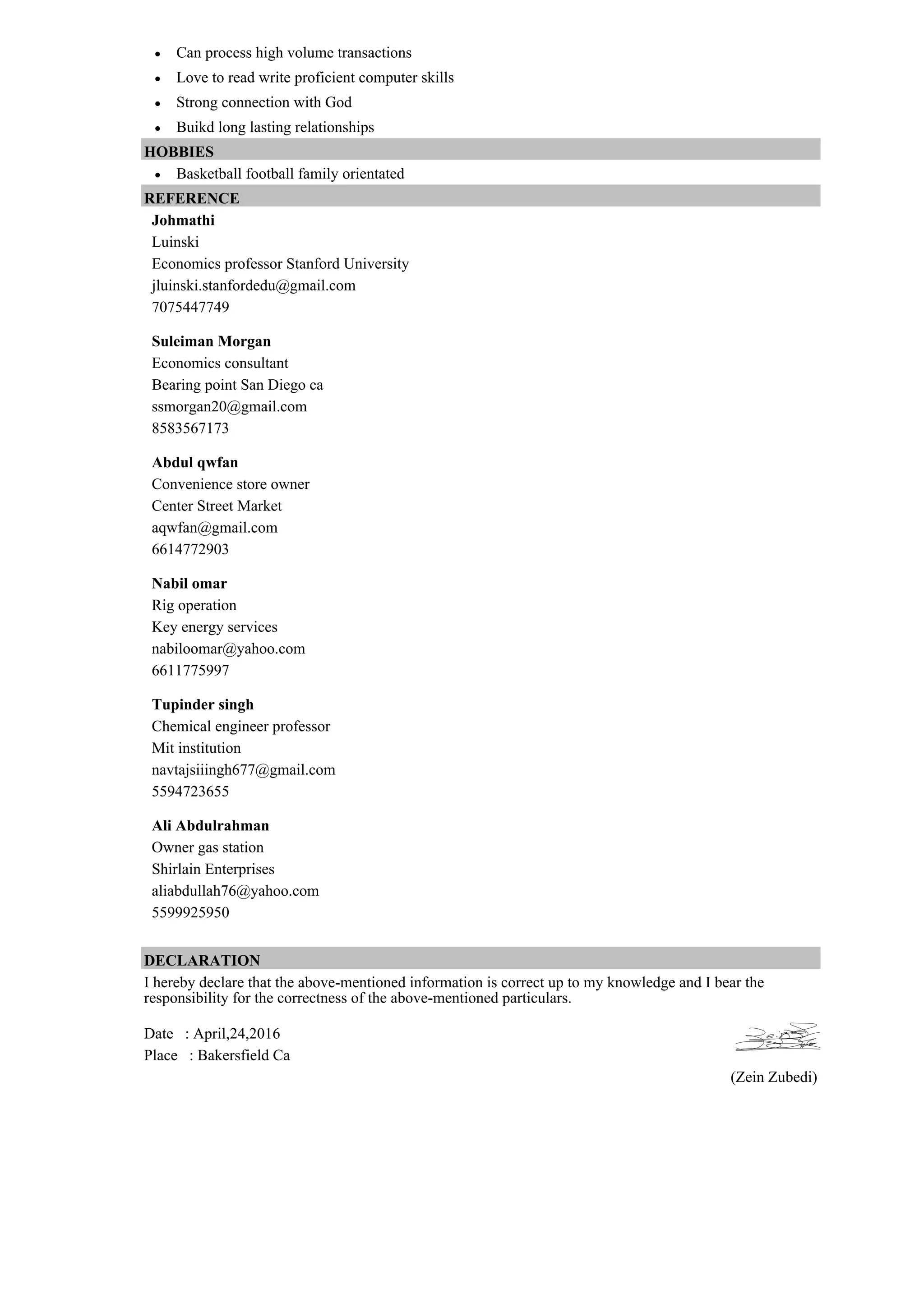 Copy of Zeins resume_Functional Resume – 03(Vertical Design) | PDF