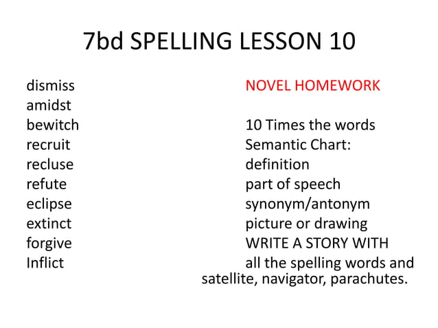 7bd spelling lesson 10 | PPTX