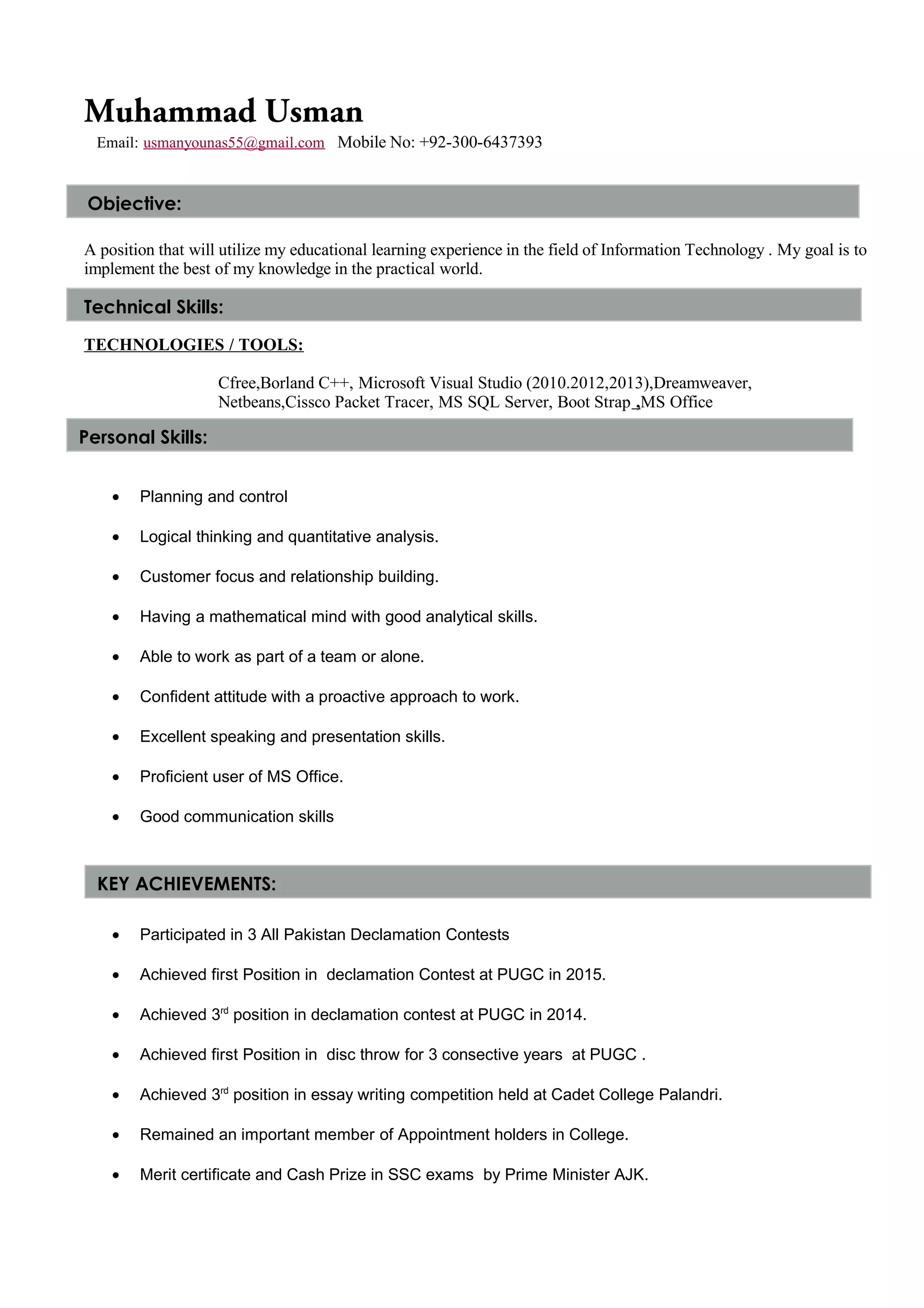 Technical CV | DOC