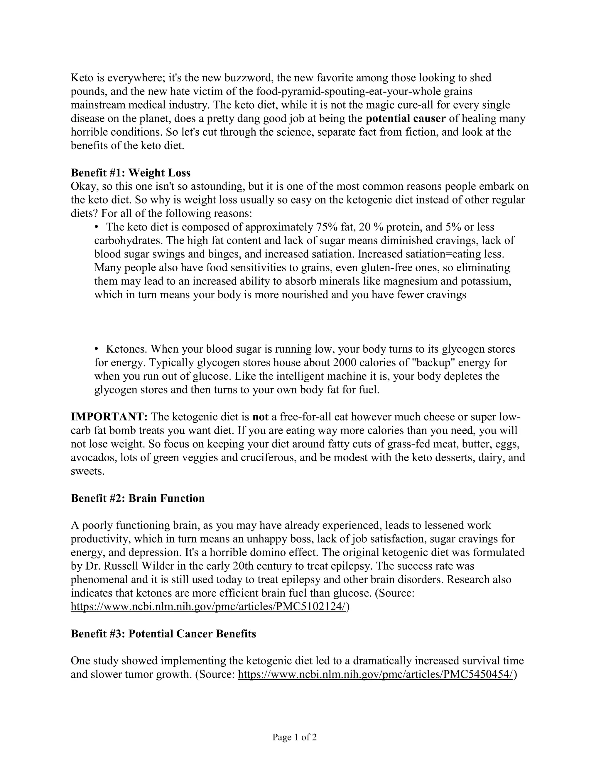 7 Day Keto Diet Plan Pdf