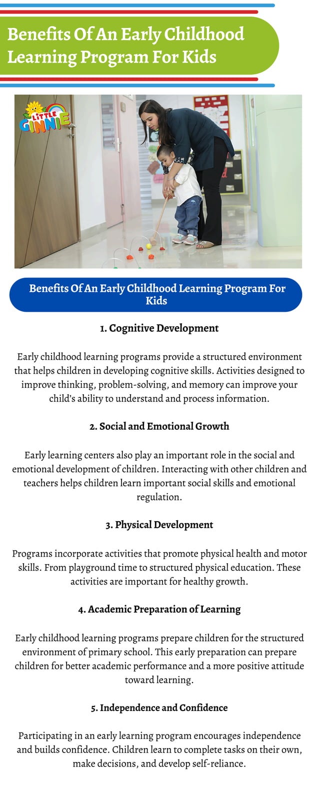 7 Benefits Of An Early Childhood Learning Program For Kids | PDF