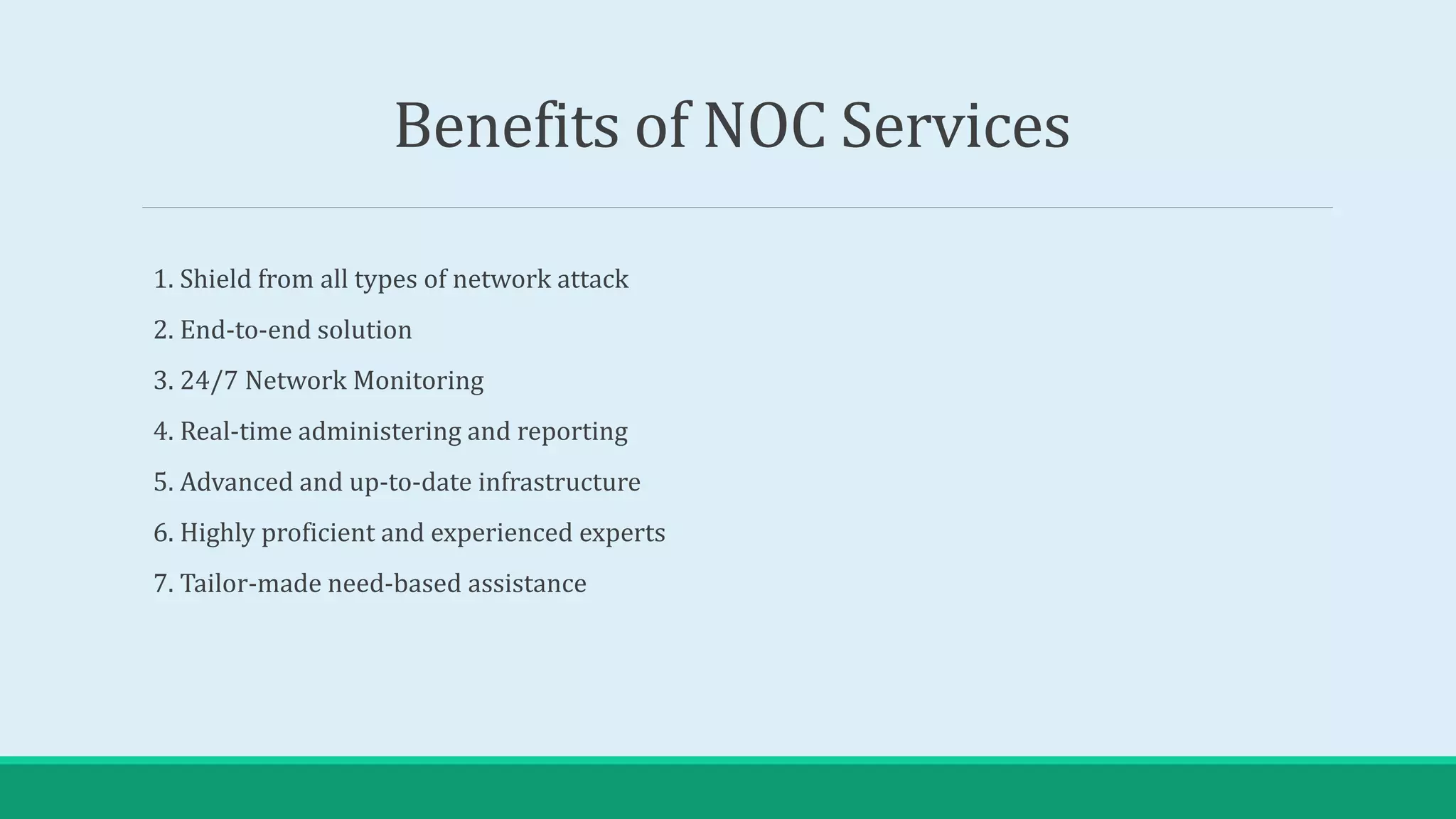 7 benefits of noc services | PPT
