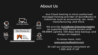 7 Benefits Of QuickBooks EnterPrise Hosting | PDF