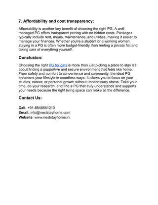 7 Benefits of Staying in the Right PG for Girls.docx