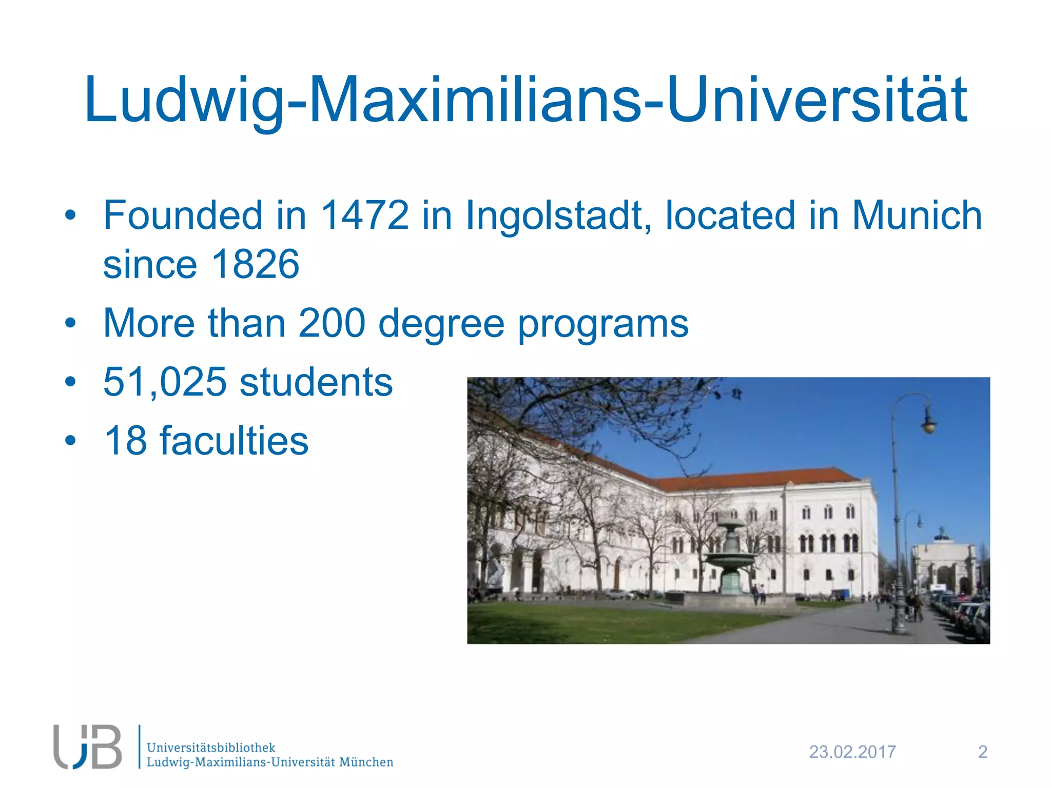 Building new library spaces. The Munich University Library’s ...