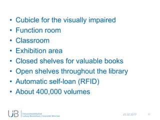 Building new library spaces. The Munich University Library’s ...