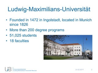 Building new library spaces. The Munich University Library’s ...