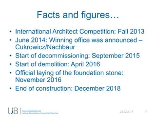 Building new library spaces. The Munich University Library’s ...