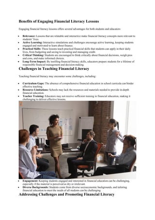 7 Best Financial Literacy Lessons For Students | Future Education ...