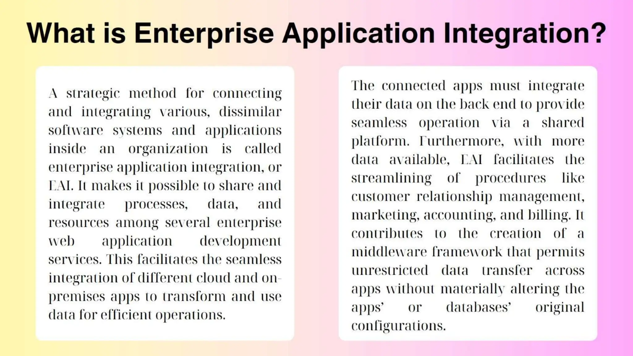 Understanding Enterprise Application Integration | PPTX