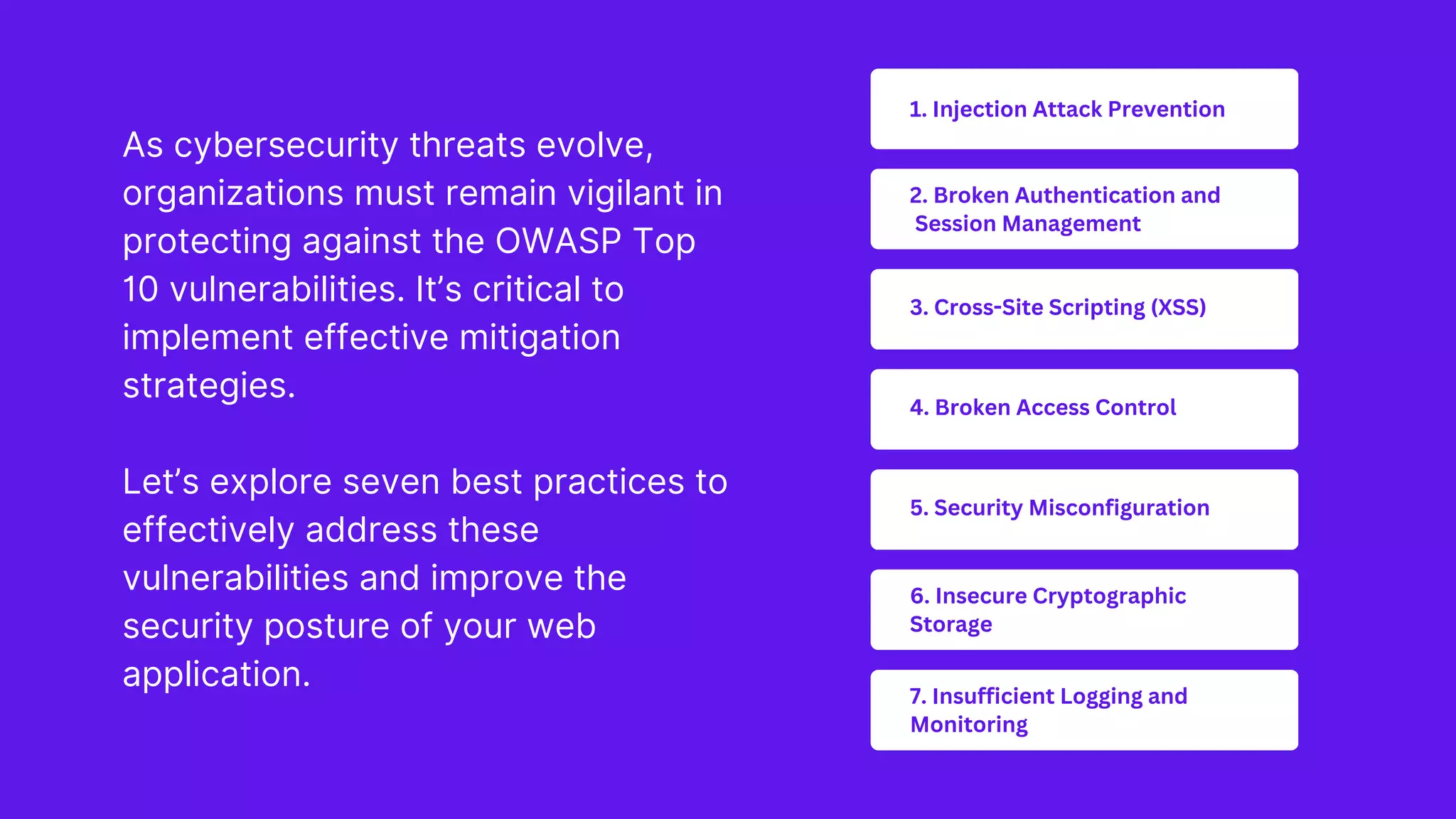 7 Best Practices For Mitigating The Owasp Top 10 Vulnerabilities Ppt 3176
