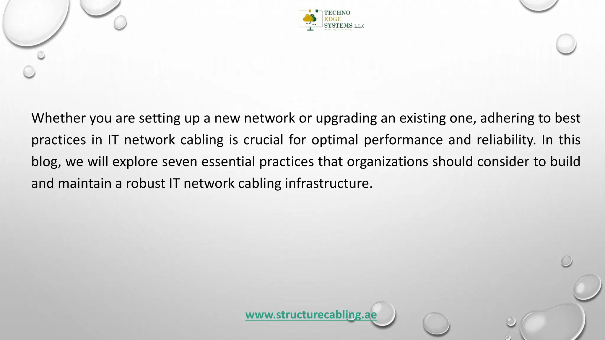 7 Best Practices of IT Network Cabling in Dubai for Organizations ...