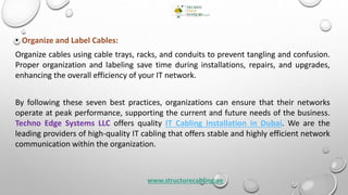 7 Best Practices of IT Network Cabling in Dubai for Organizations ...