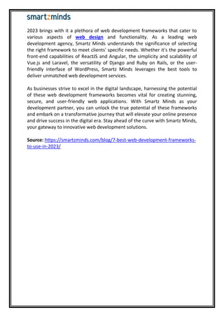 7 Best Web Development Frameworks to Use in 2023.pdf