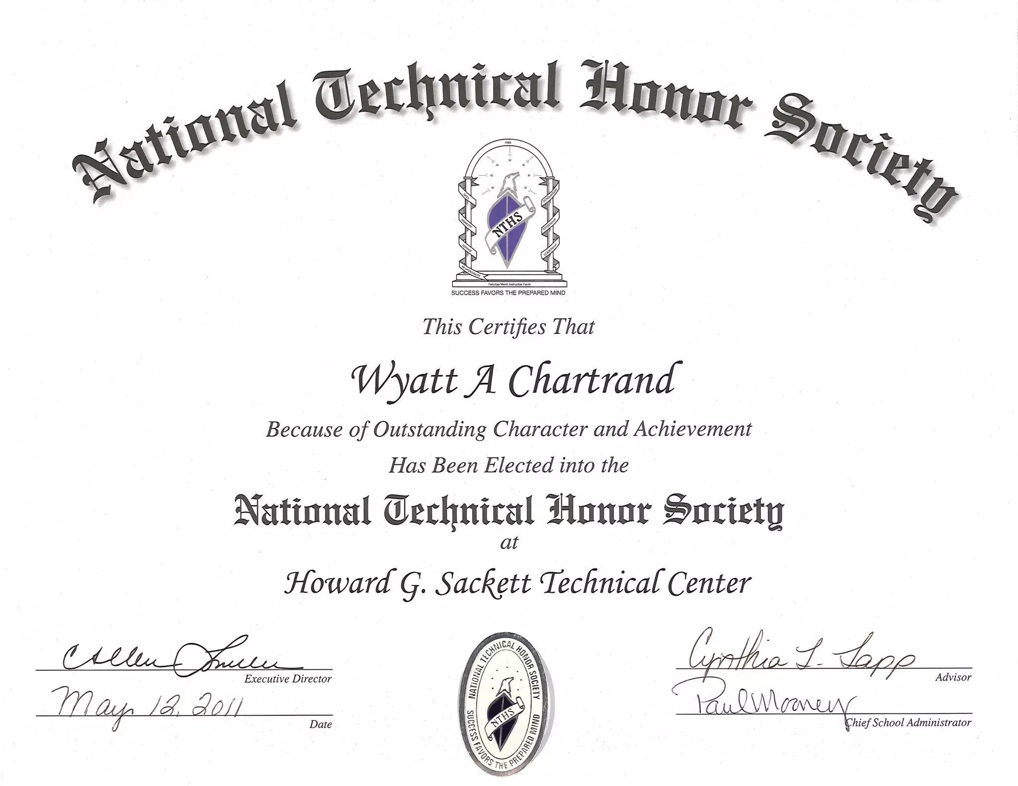National Technical Honor Society Membership Certificate_WC | PDF