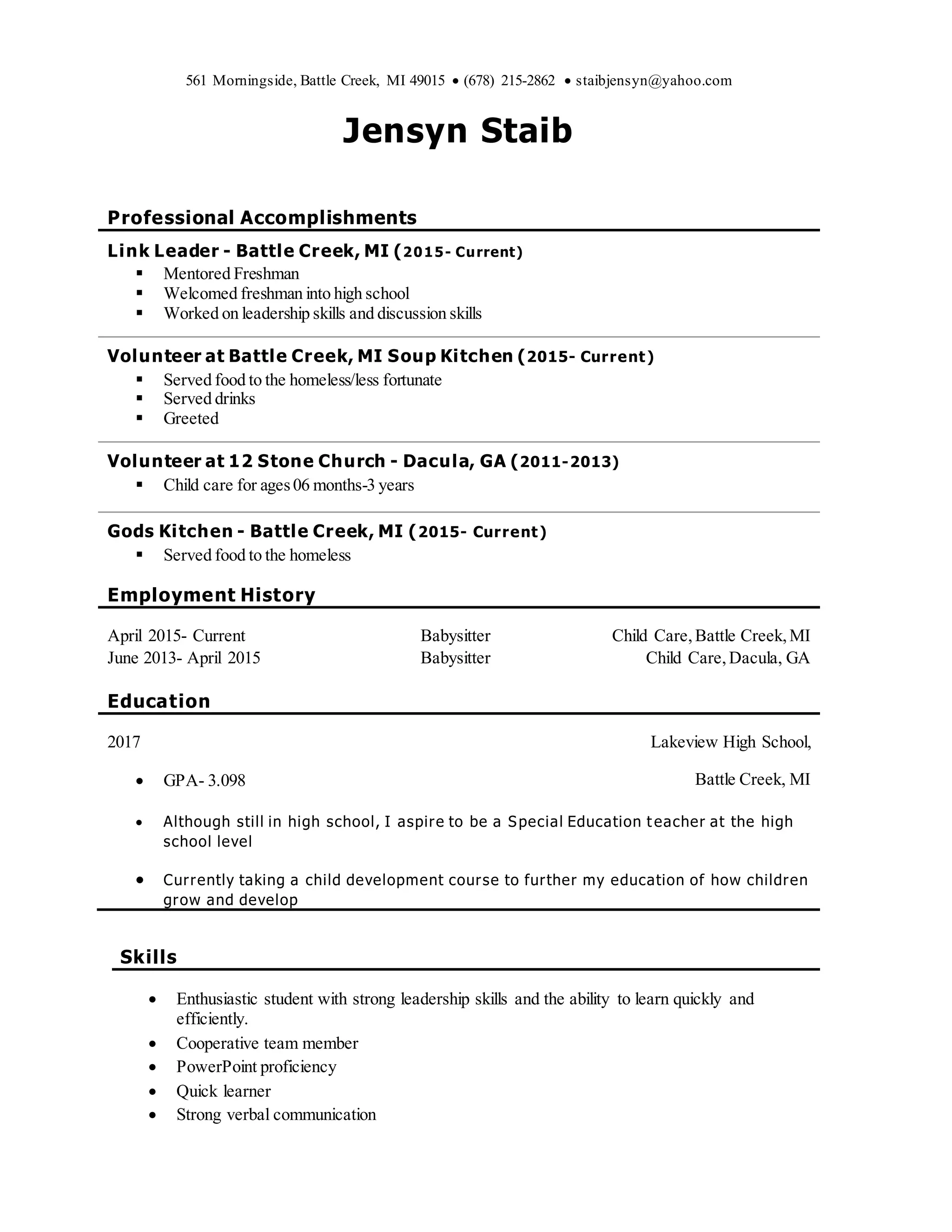 jensyn resume ahsf | PDF