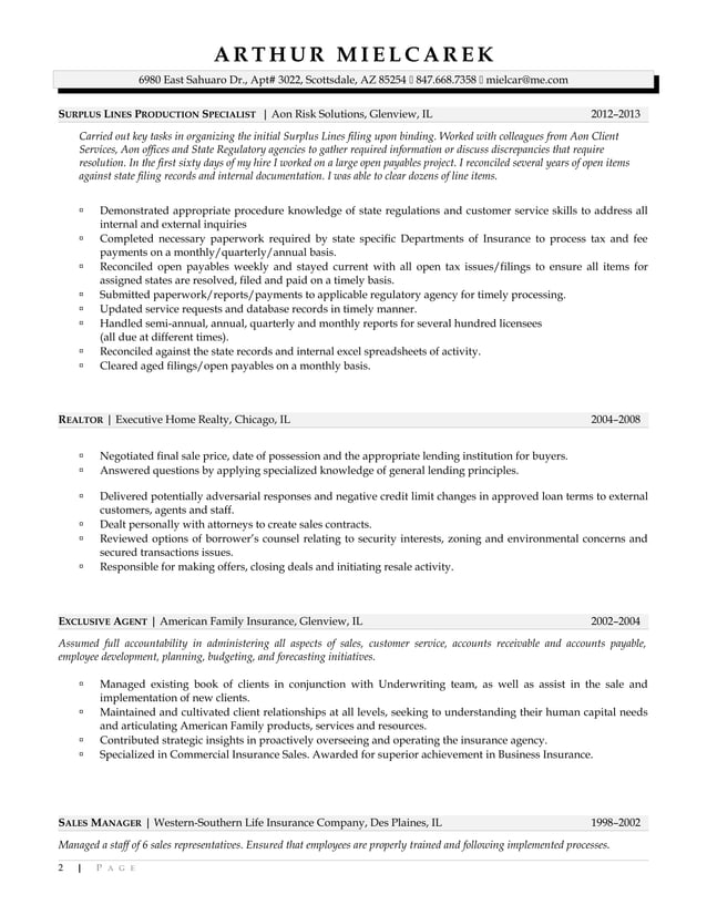 Arthur Mielcarek_Resume | DOC | Business Administration | Business