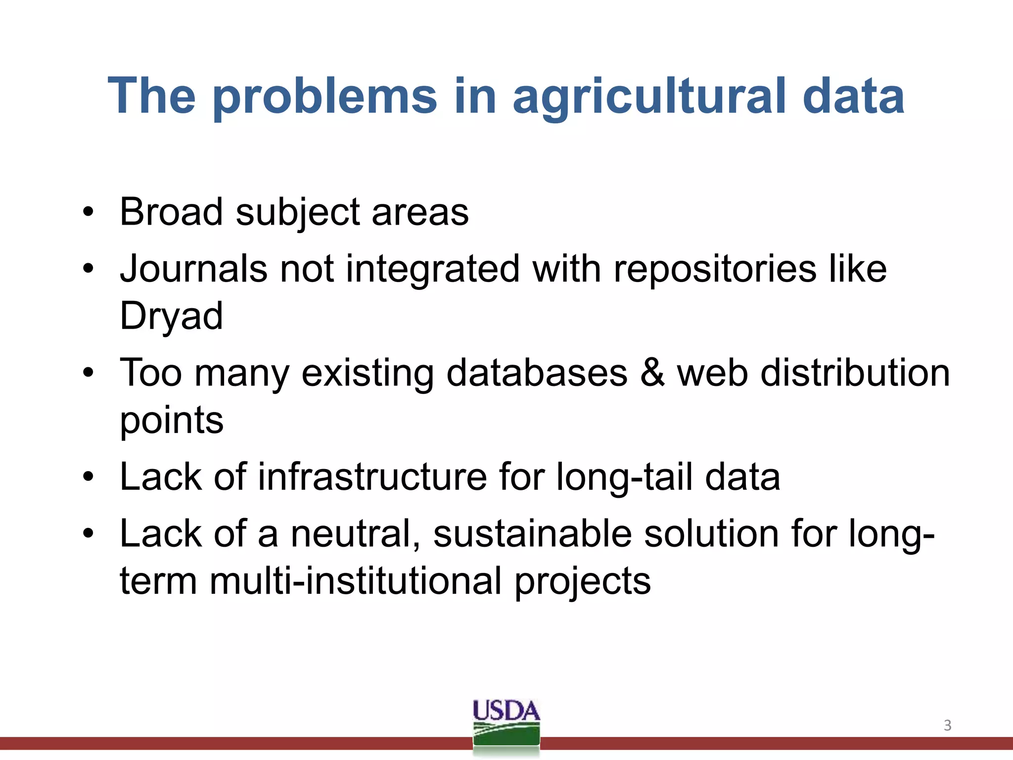 Ag Data Commons: Agricultural research metadata and data | PPT