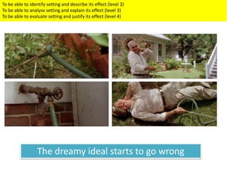 Film language: Mise-en-scene - setting & decor | PPTX