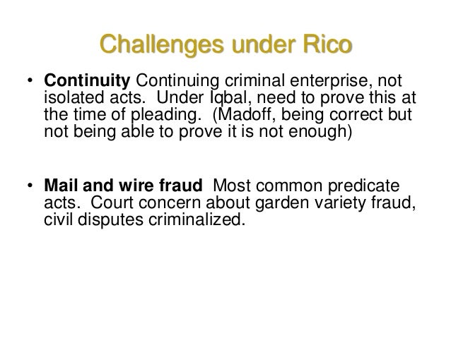 Understanding Rico Claims