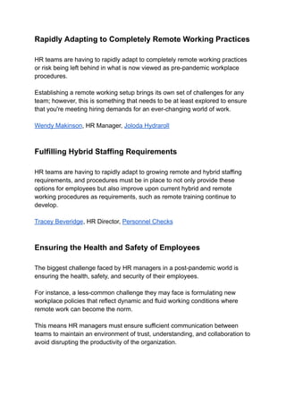 7 Biggest HR Challenges in 2023. How to Solve Them | PDF | Infectious ...