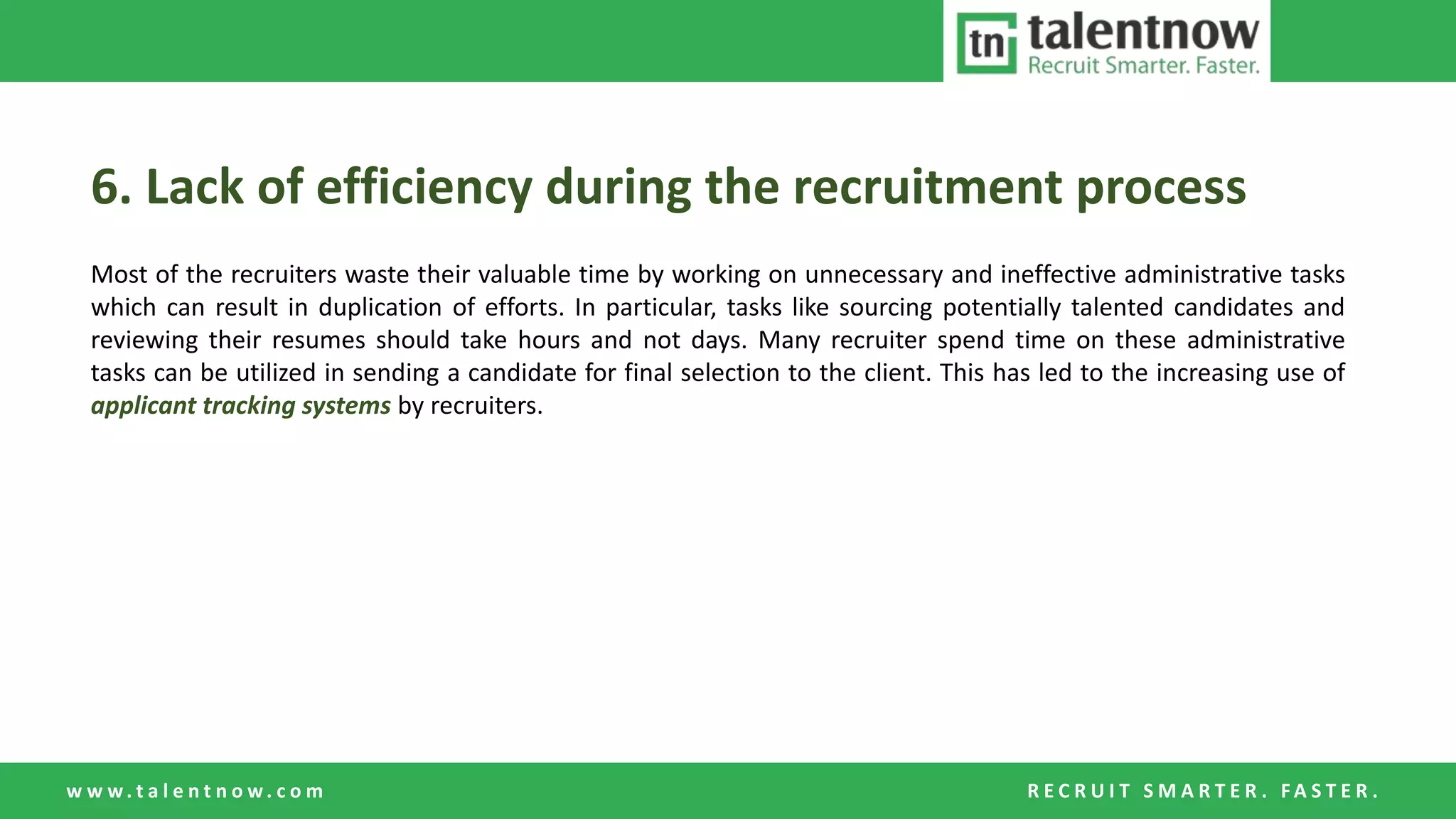 7 Biggest Recruitment Challenges faced by Modern Recruiters | PPTX