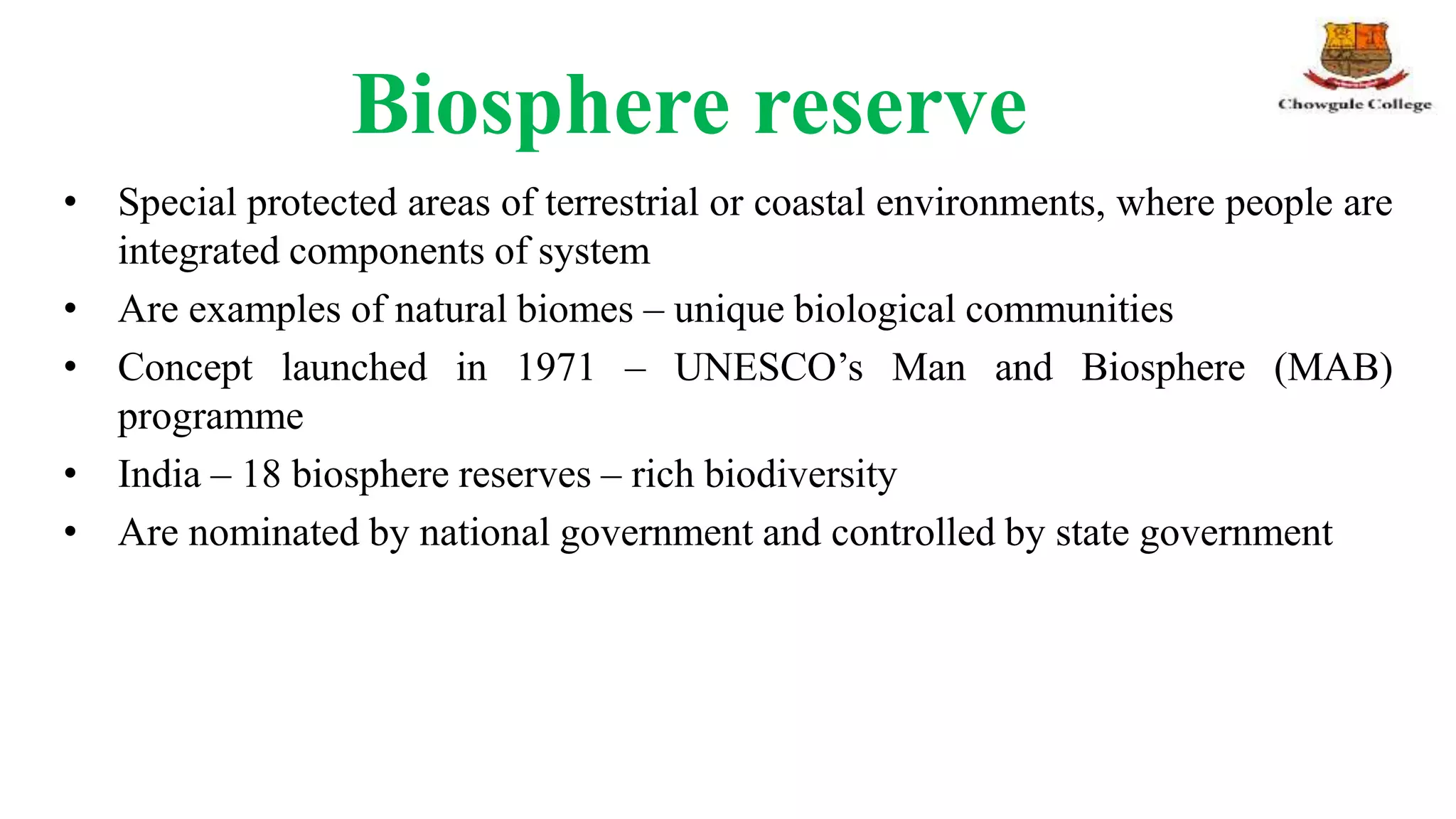 Biosphere reserves | PPTX