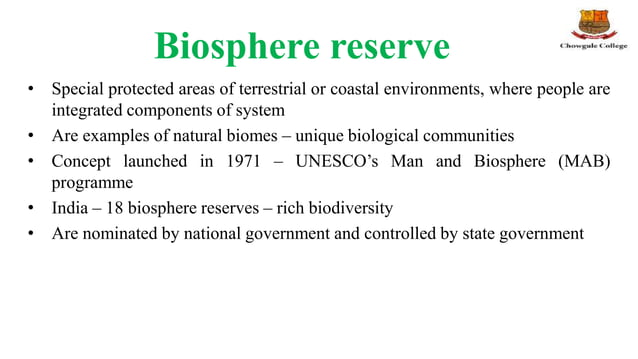 Biosphere reserves | PPTX | Geography | Science