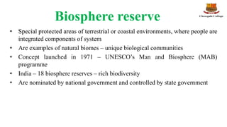 Biosphere reserves | PPT
