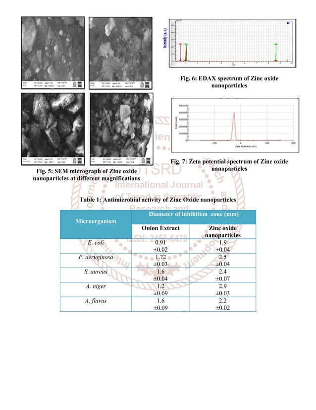 Biosynthesis and Characterization of Zinc Oxide Nanoparticles using Onion Bulb Extract | PDF